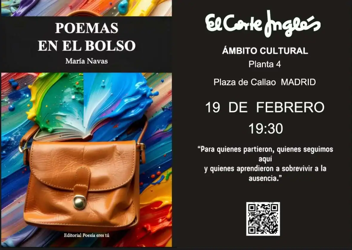 María Navas presenta su poemario ‘Poemas en el bolso’. Madrid, 19 de ...